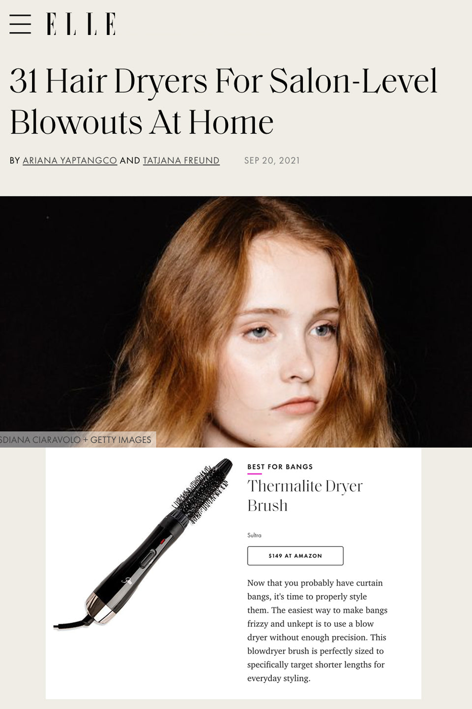 ELLE.com | September 2021 Press Hit – Sultra Luxury Hair Tools